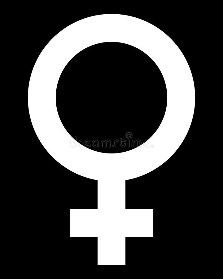 Female Symbol Icon - White Simple, Isolated - Vector Stock Vector ...