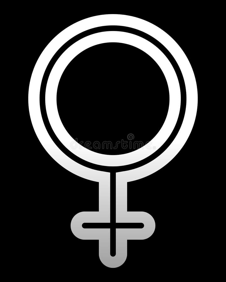 Female Symbol Icon - Black Outlined, Isolated - Vector Stock Vector ...