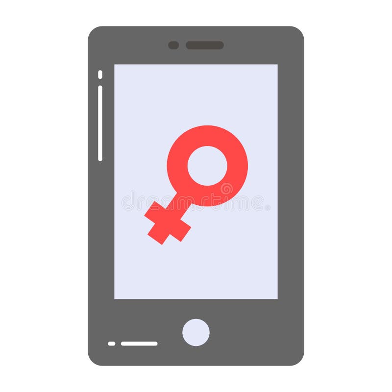 Female Symbol Inside Mobile, Vector Design of Women App Stock Vector ...