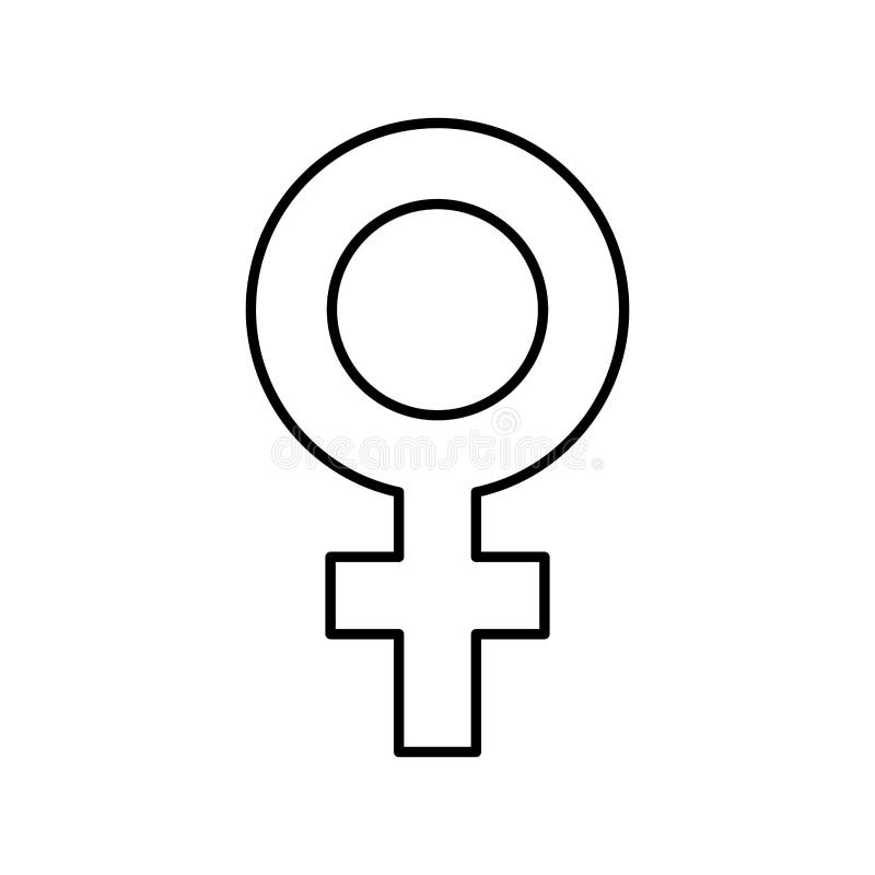 Female Symbol Isolated Icon Stock Vector - Illustration of flat ...