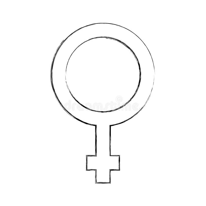 Female Symbol Isolated Icon Stock Vector - Illustration of circle ...