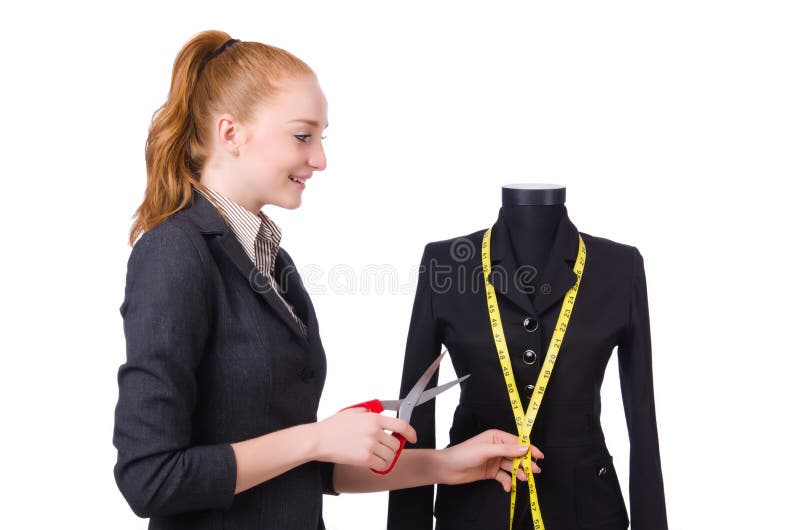 Female tailor isolated stock photo. Image of business - 42205132
