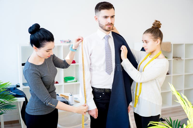 Female tailors working stock photo. Image of thread, style - 89730048