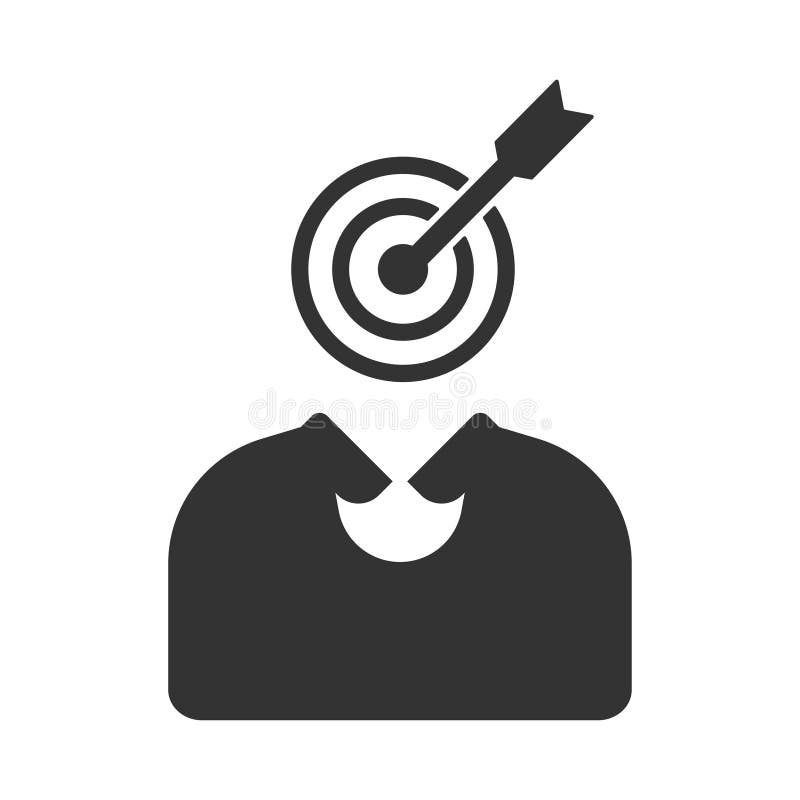 Female target icon stock vector. Illustration of dart - 220105971