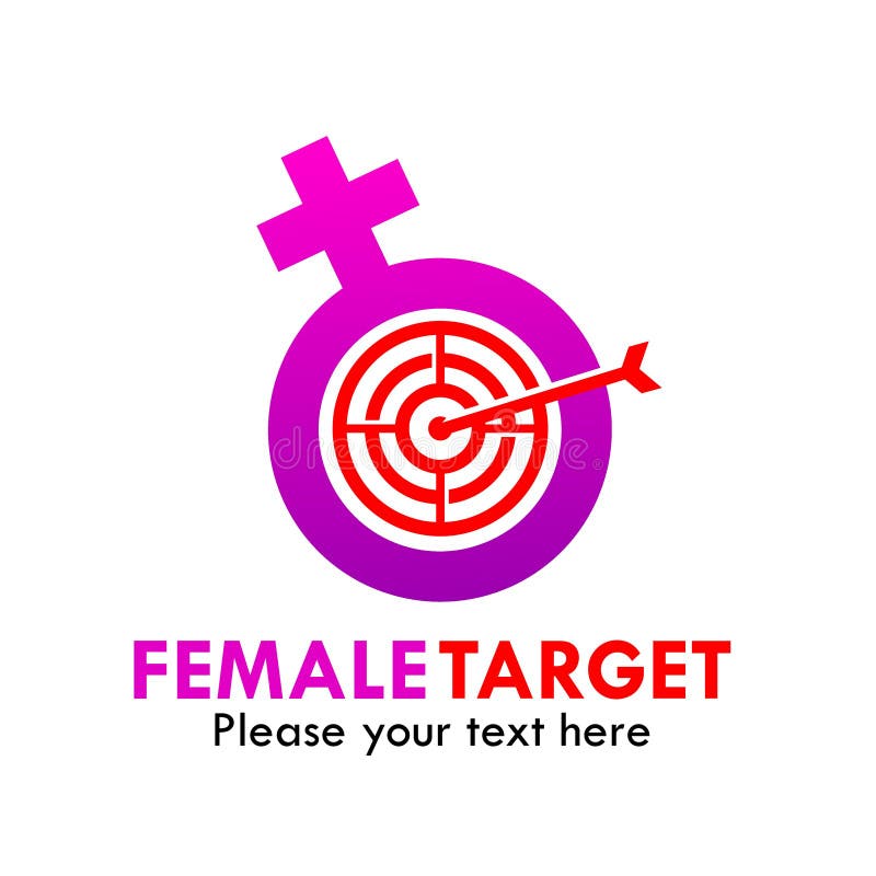 Female target logo stock vector. Illustration of text - 263713933