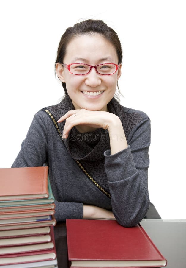 Female teacher stock image. Image of human, college, cheerful - 13464351