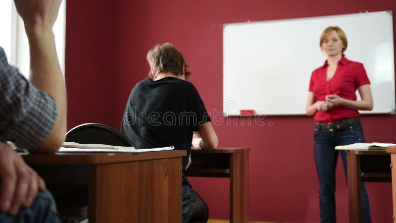 Female Teacher Giving a Lecture at the University Stock Footage - Video ...