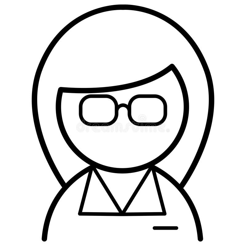 Female teacher line icon stock vector. Illustration of professor ...