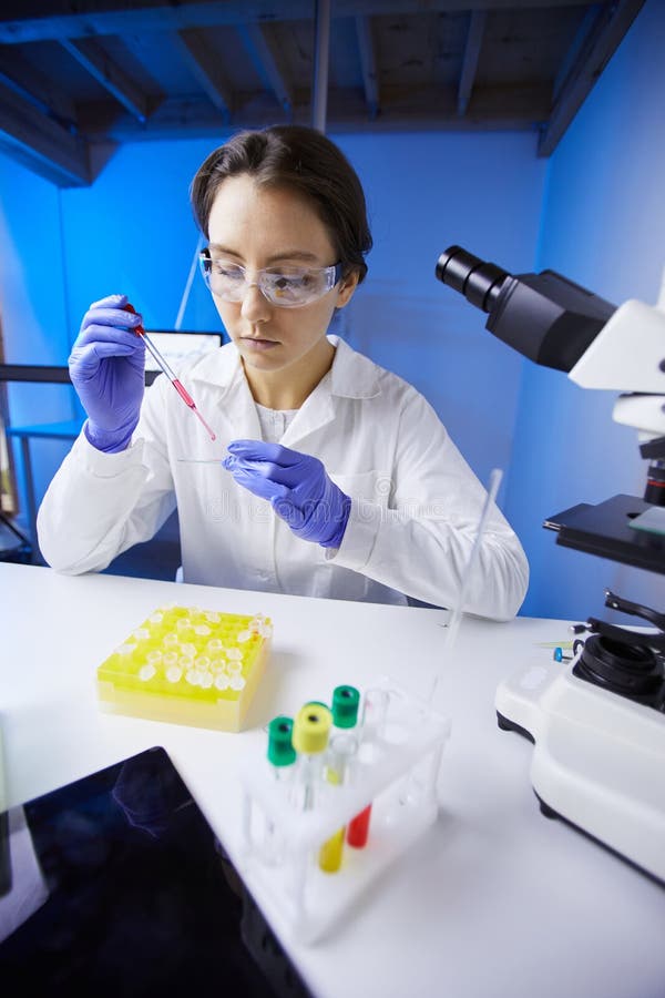 Female Technician in Laboratory Stock Image - Image of learning ...