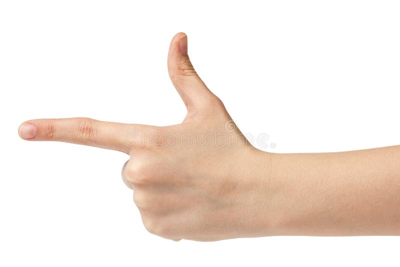 Female Teen Hand Show Direction Stock Photo - Image of angle, showing ...