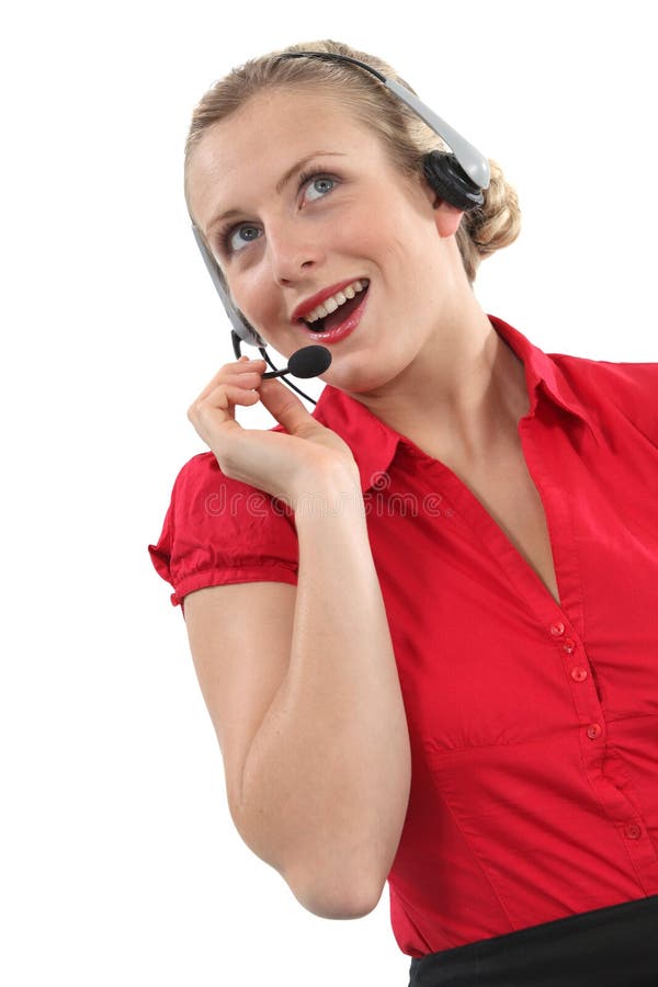 Female telemarketer stock image. Image of face, customer - 30741537