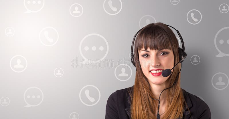 Female Telemarketer Concept Stock Photo - Image of people, agent: 132611626