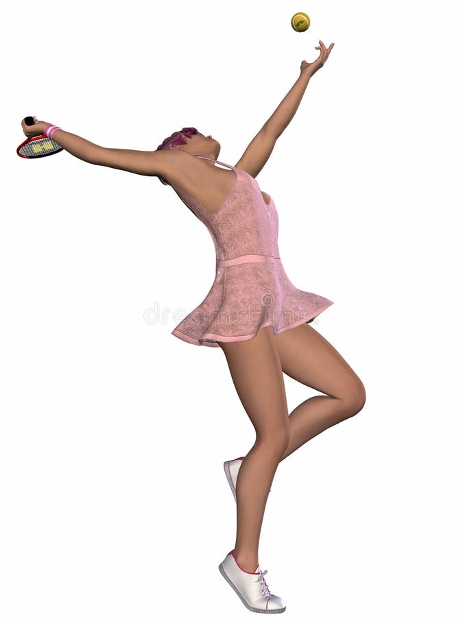 Female Tennis Player stock illustration. Illustration of face - 9892214