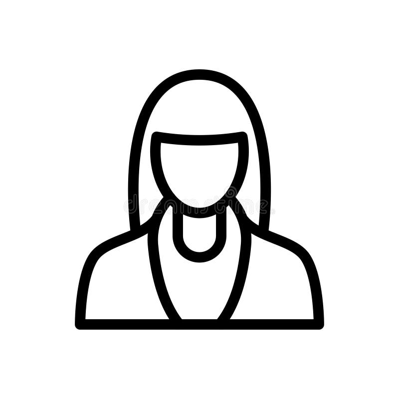 Female thin line icon stock vector. Illustration of design - 192756848