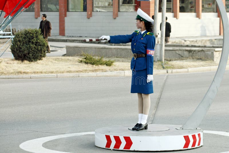 Female traffic police.DPRK editorial image. Image of people - 13956690
