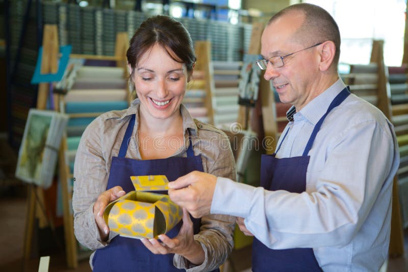 Female Trainee Talking To Manager Stock Photo - Image of industry ...