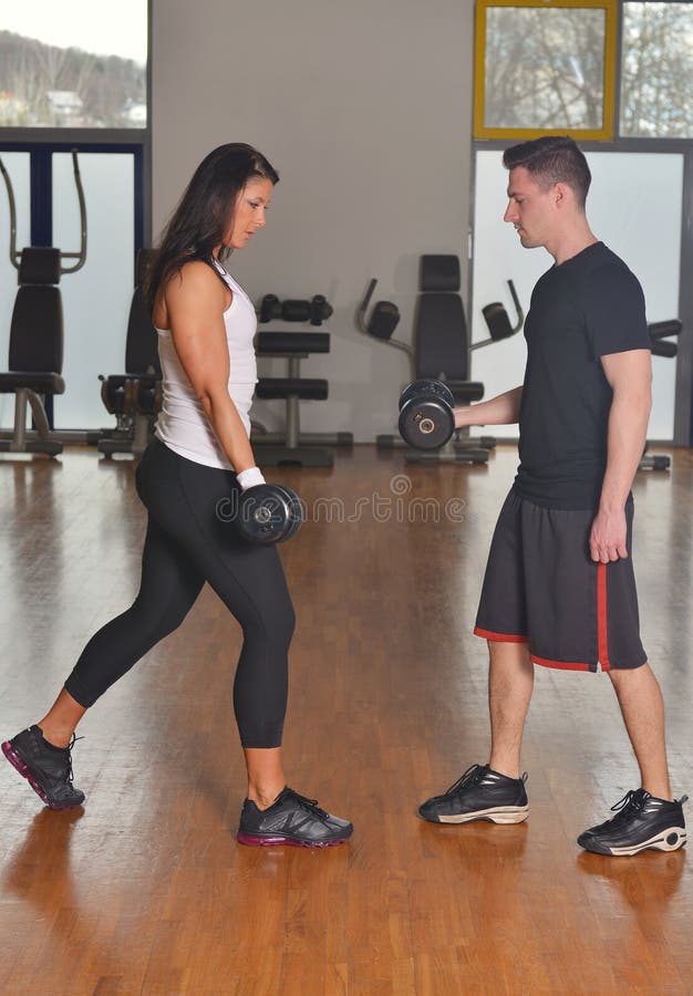 Female Trainer Working with Her Trainee Stock Photo - Image of healthy ...