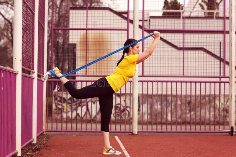 Female training outside stock photo. Image of exercise - 40074210