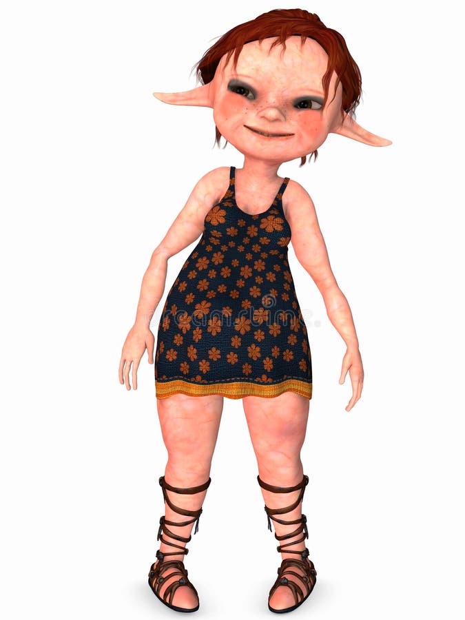 Female Troll Holding a Big Club Stock Vector - Illustration of ogre ...