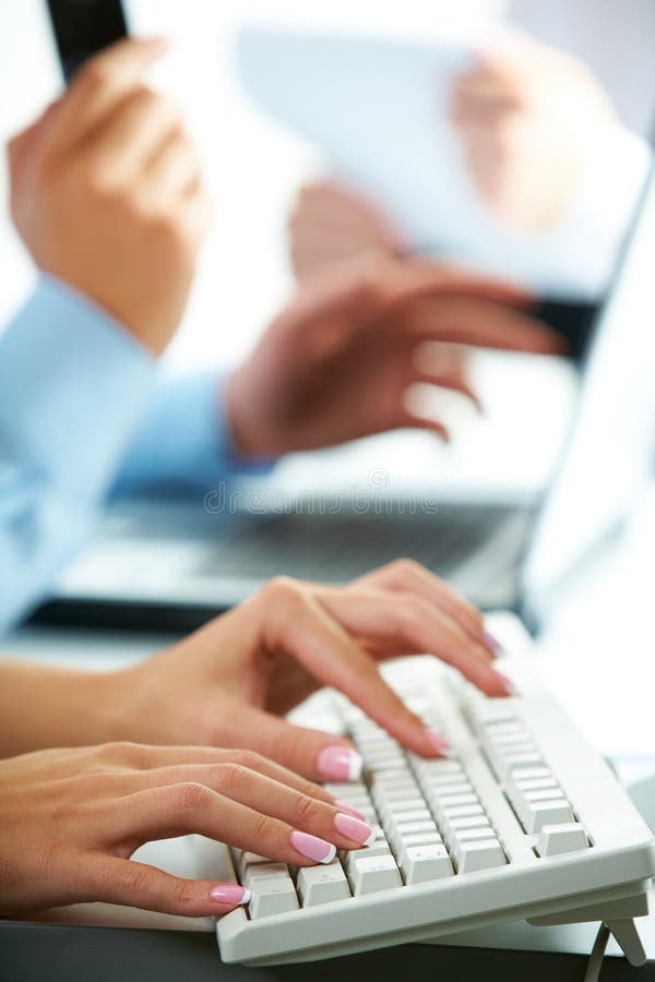 Female typing stock photo. Image of network, office, person - 15675658
