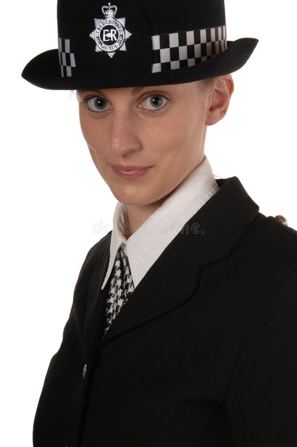 Female UK Police Officer STOP Stock Photo - Image of wear, security ...