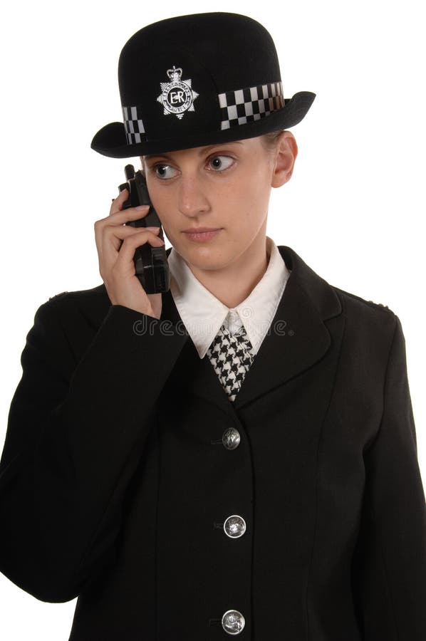 Female UK Police Officer STOP Stock Photo - Image of wear, security ...