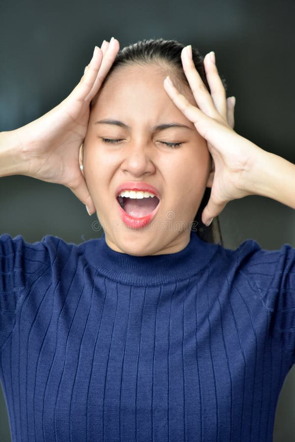 A Female Under Stress stock image. Image of emotional - 146917015