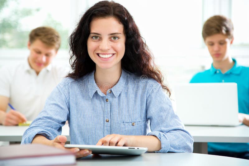 Female University Student Portrait Stock Photo - Image of learning ...