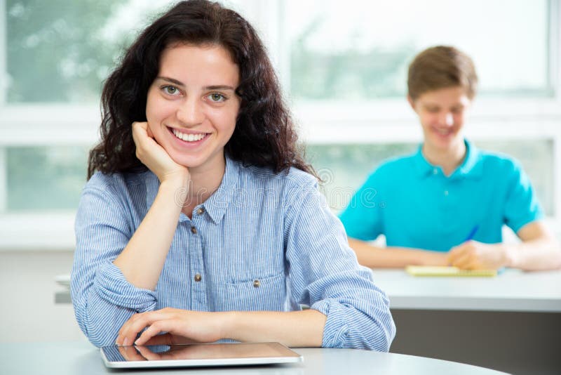 Female University Student Portrait Stock Image - Image of portrait ...