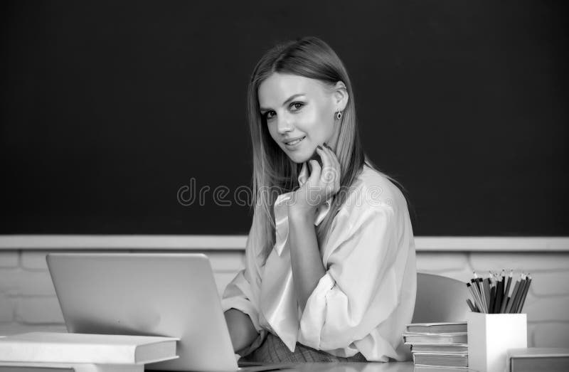 Female University Student Study Lesson at School or University ...