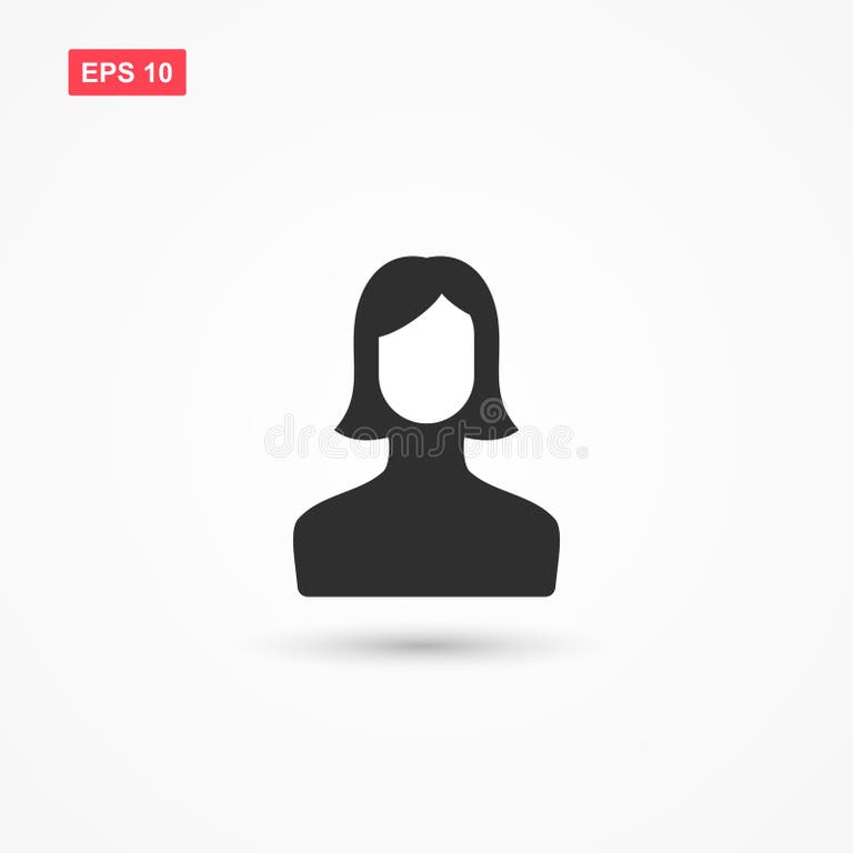 Female User Account Icon Vector 2 Stock Vector - Illustration of logo ...