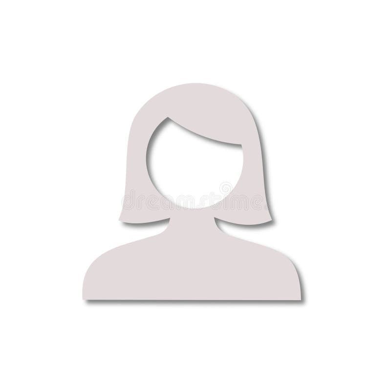 Female User Icon, Woman Avatar on Dark Stock Vector - Illustration of ...