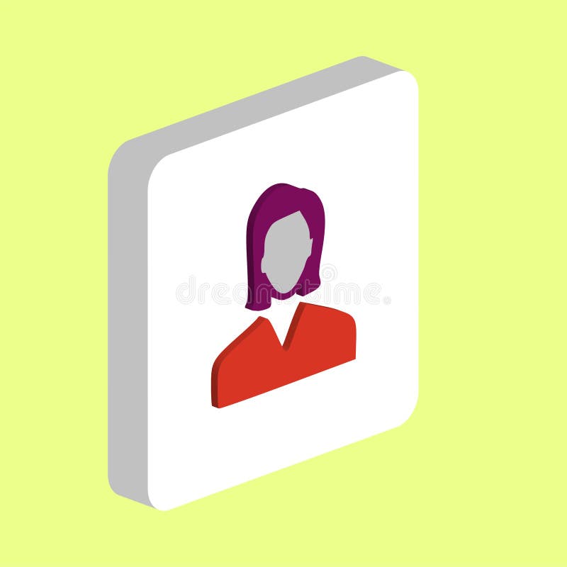 3d Female User Button Icon Concept Stock Illustrations – 33 3d Female ...