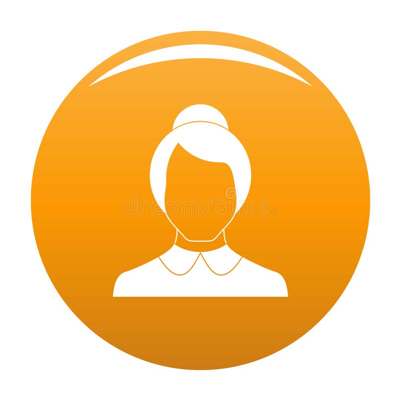 Orange user icon stock illustration. Illustration of computer - 34020078