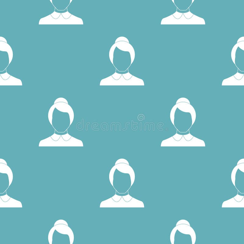 Female User Pattern Vector Seamless Stock Vector - Illustration of ...