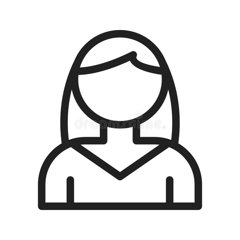 Female User stock vector. Illustration of interface, support - 87496562