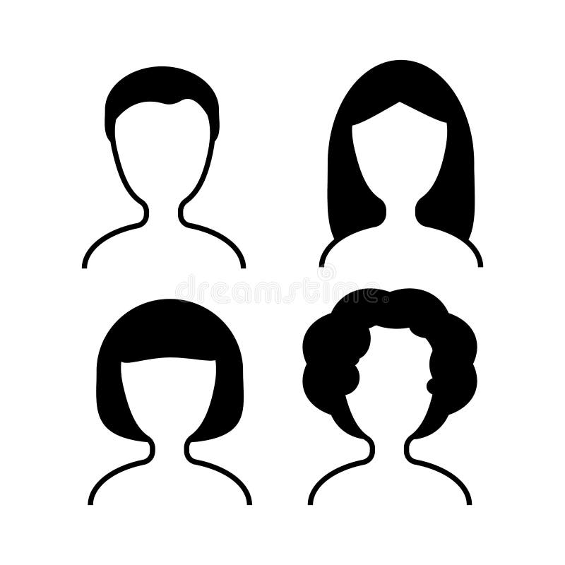 Female users vector icons stock vector. Illustration of female - 142446610