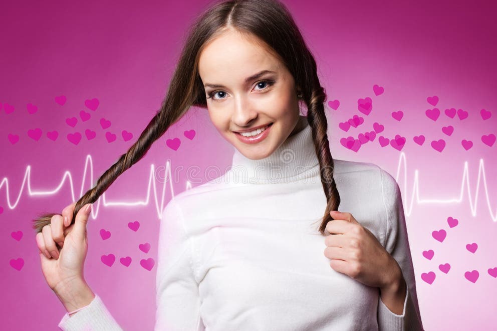 Female valentine stock image. Image of adorable, model - 22977763