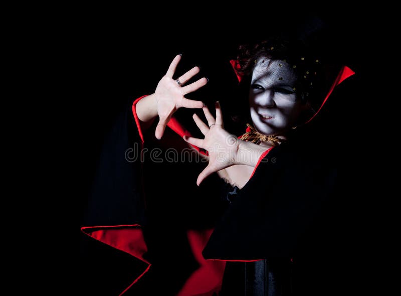 Female Vampire Defense Light Stock Photo - Image of halloween, pain ...