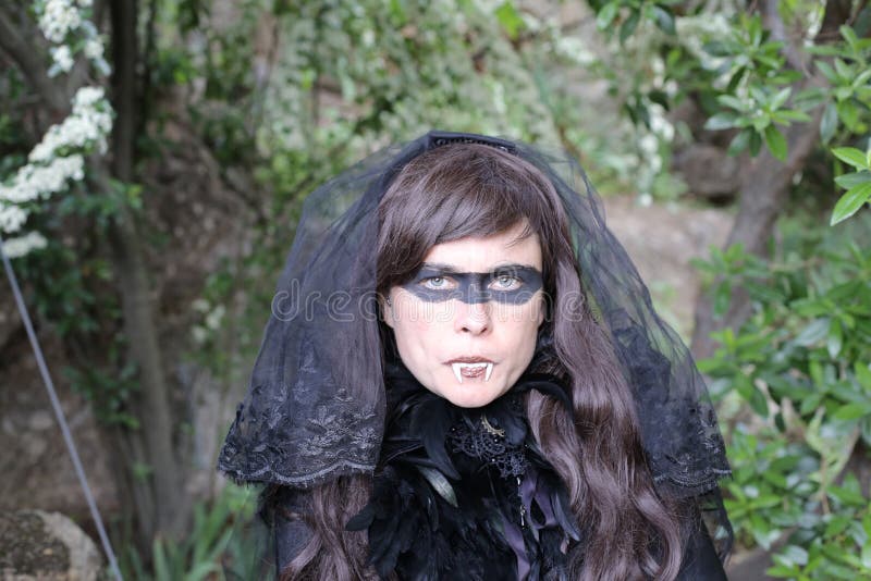 Female Vampire with Victorian Elegant Style Stock Image - Image of ...