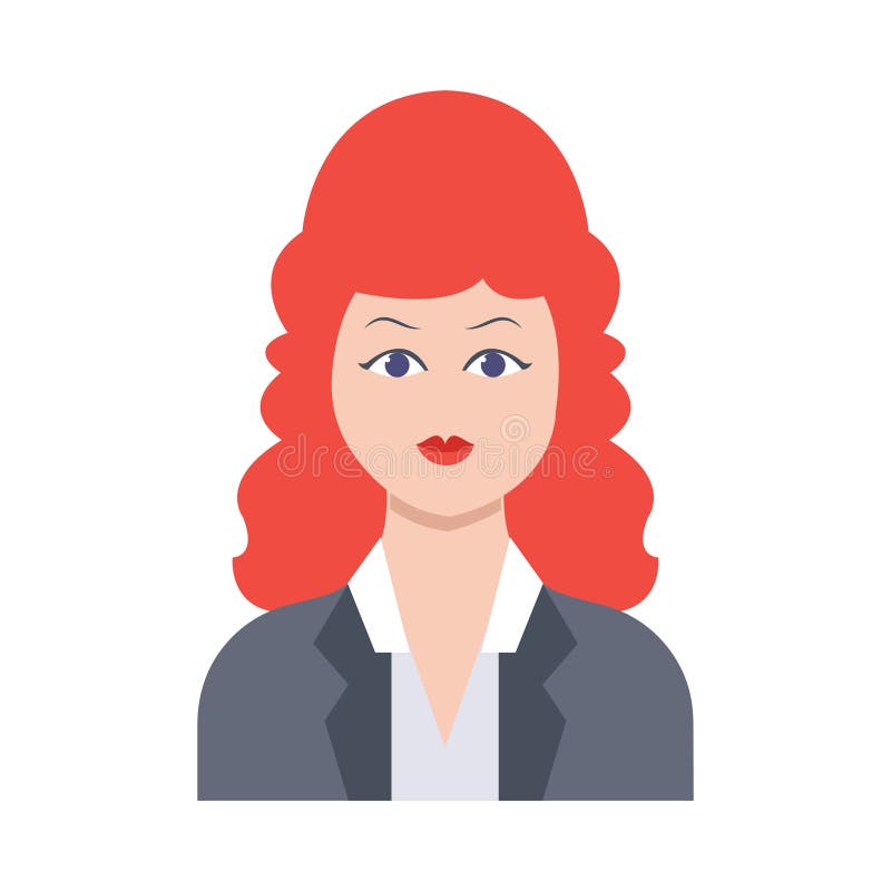 Female Vector Flat Color Icon Stock Vector - Illustration of profile ...