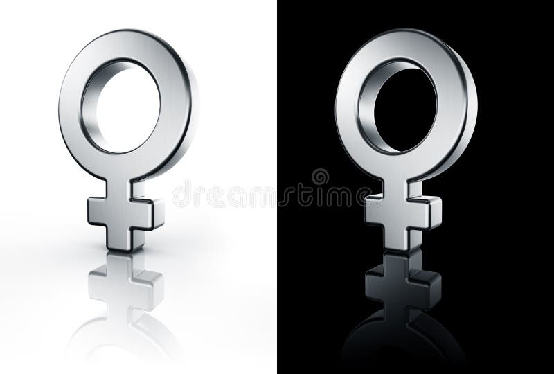 Female Venus Sign on White and Black Floor Stock Illustration ...