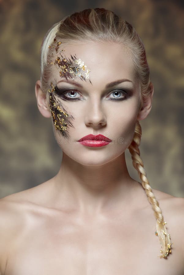 Creative make-up stock photo. Image of close, beauty - 82117866