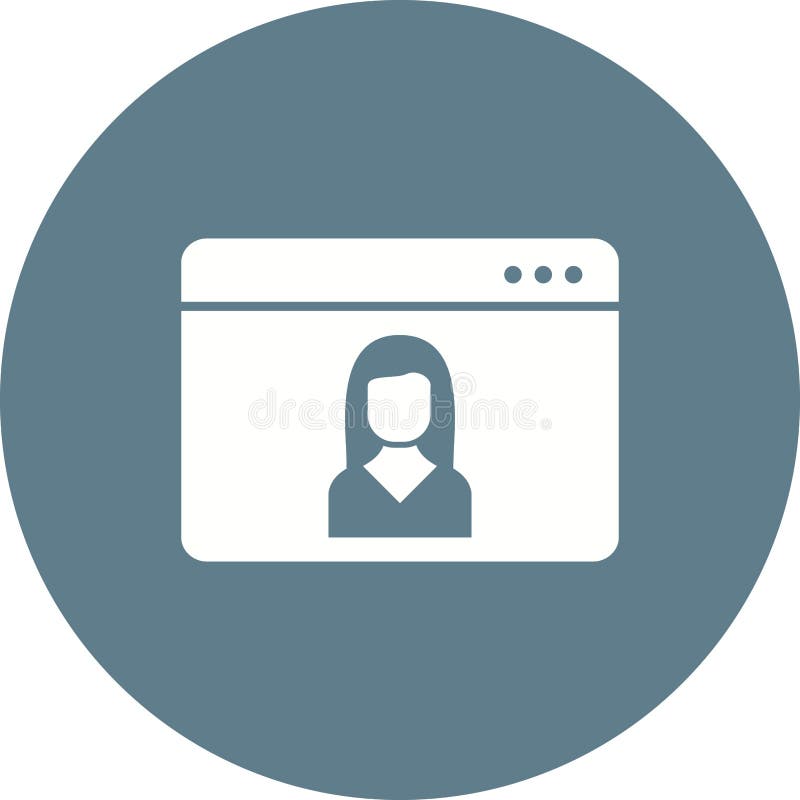 Female Visitor stock vector. Illustration of user, sign - 80364551