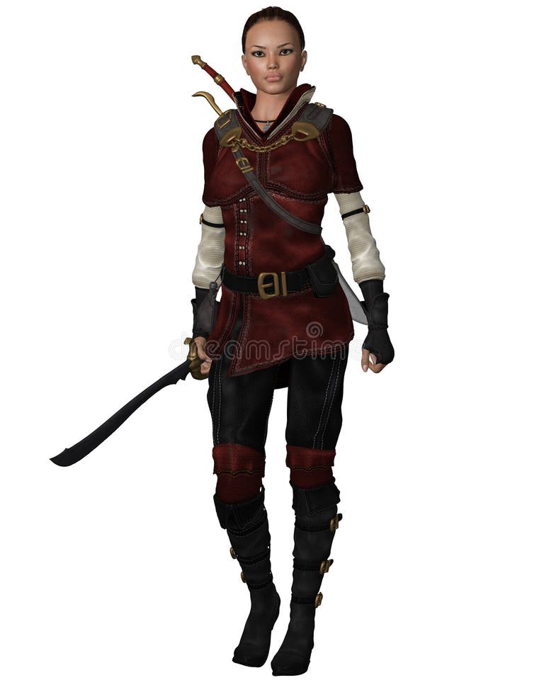 Female Warrior Leather Armour Stock Illustrations – 65 Female Warrior ...