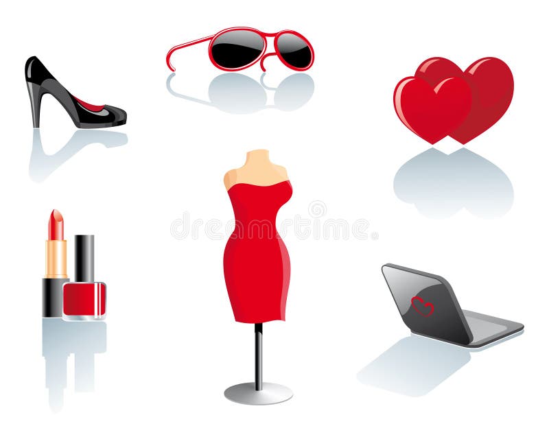 Female way of life. stock vector. Illustration of element - 10021703