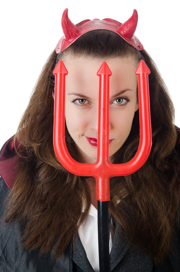 140 Beautiful Female Devil Horns Tail Pitchfork Stock Photos - Free ...