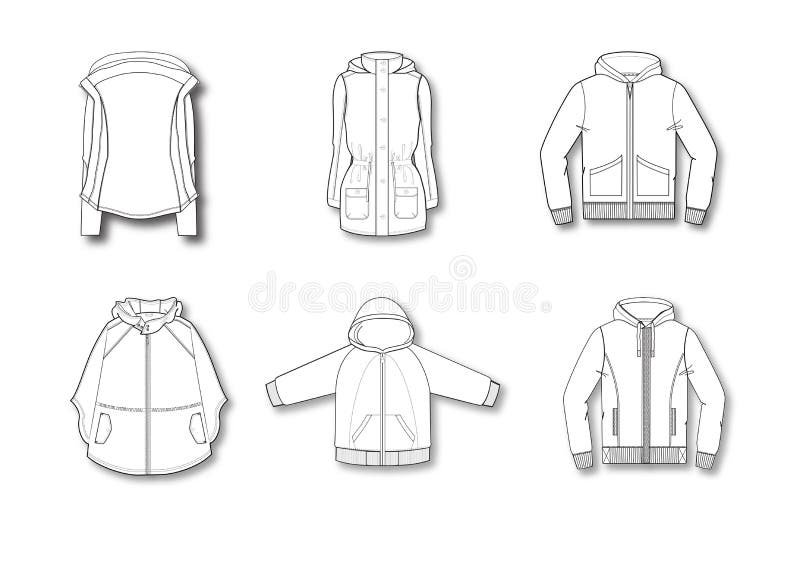 Female Winter jacket stock illustration. Illustration of beautiful ...