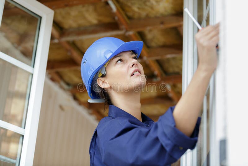 206 Female Worker Measure Window Stock Photos - Free & Royalty-Free ...