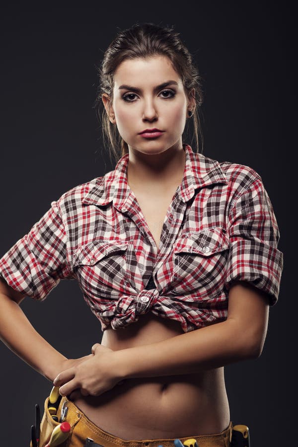 Female worker stock photo. Image of beautiful, building - 35951616